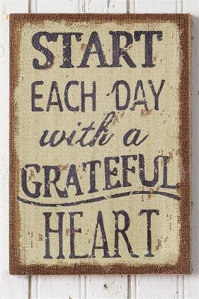 Start Each Day Burlap Sign - Homestead Store